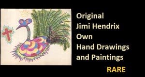 15 Original Jimi Hendrix Own Hand Drawings an Paintings