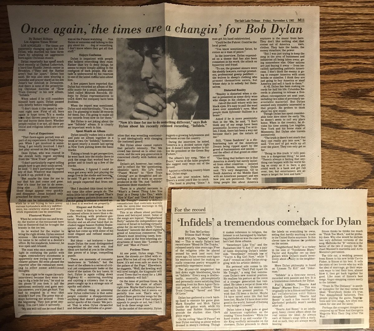 Bob Dylan - Old Newspaper Clippings - Part- 3 - NSF News and Magazine
