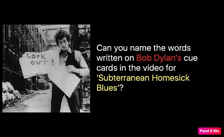Can you name the words written on Dylan's cue cards in the video for ...