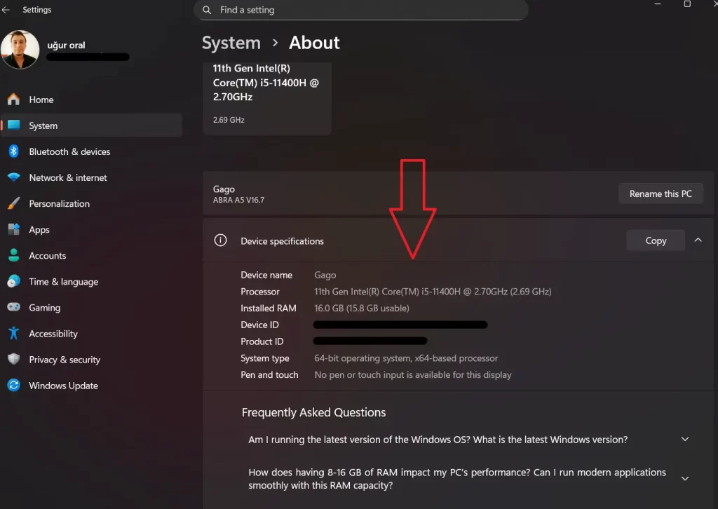 How to Check the PC Specifications Windows 11 Guide