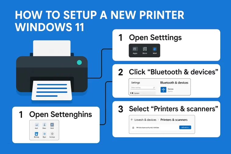 How to Setup New Printer and Change the Default in Windows 11