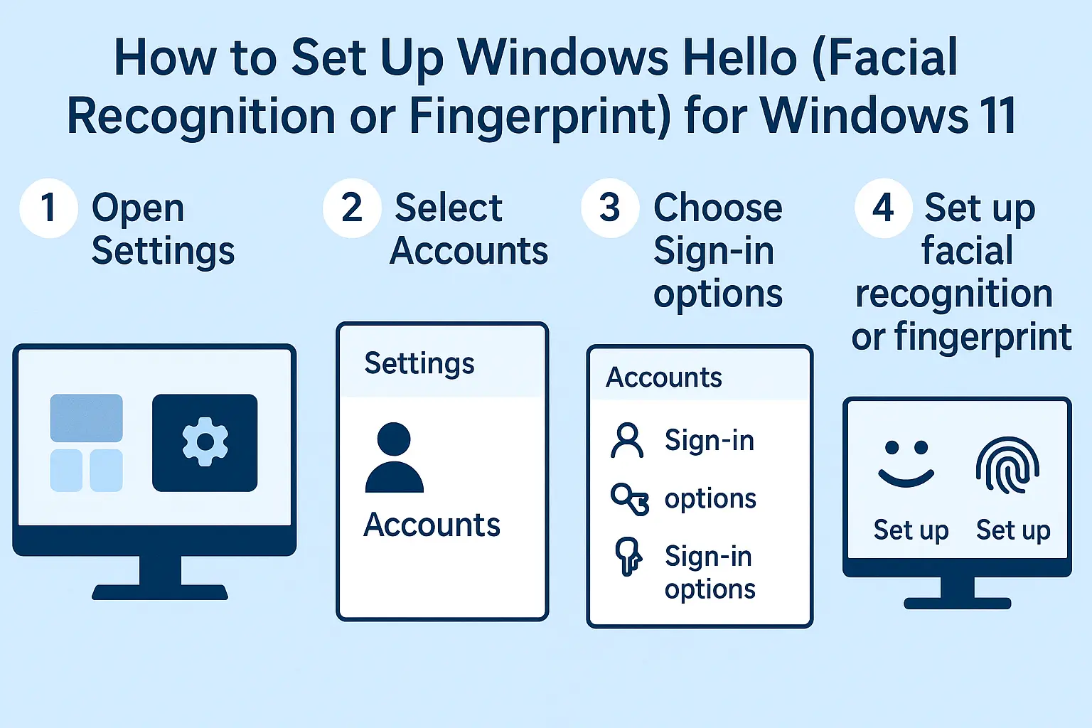 How to Set Up Windows Hello (Facial Recognition or Fingerprint)?