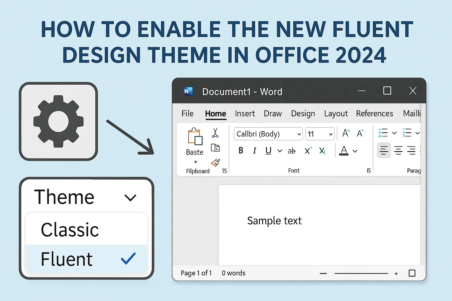 How to Enable the New Fluent Design Theme in Office 2024 - NSF News