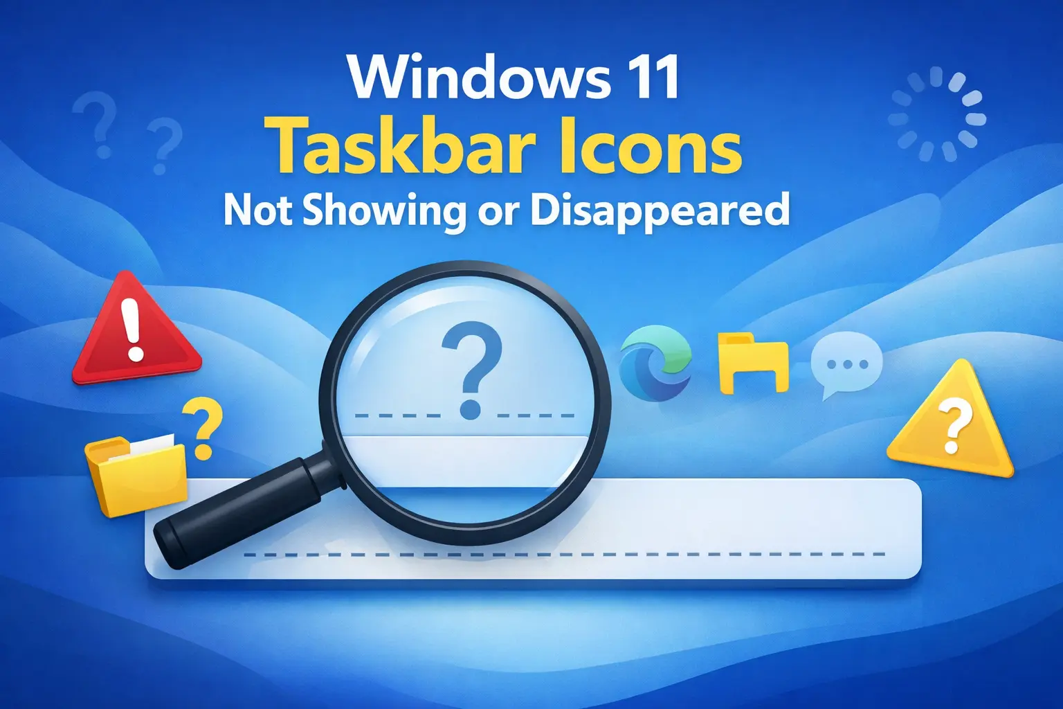 How to Fix Windows 11 Taskbar Icons Not Showing or Disappeared After Update