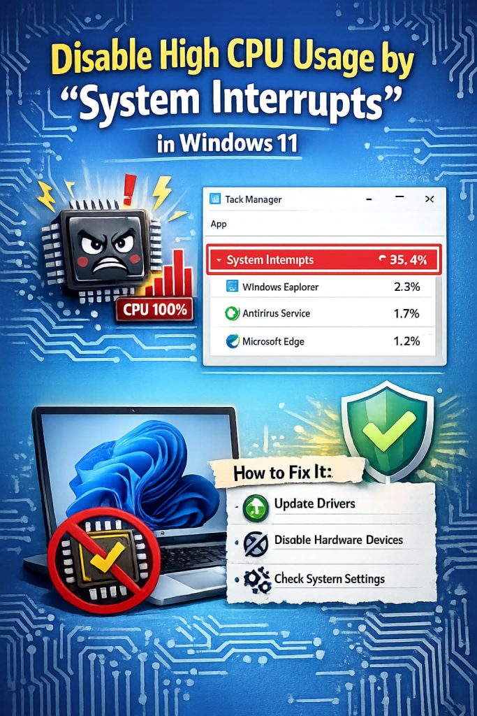Fix High CPU Usage by System Interrupts Windows 11