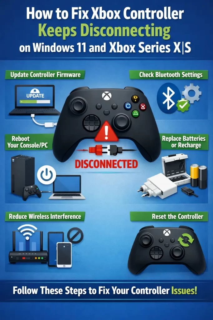 Fix Xbox Controller Disconnecting on Windows 11 & Xbox - NSF Technology